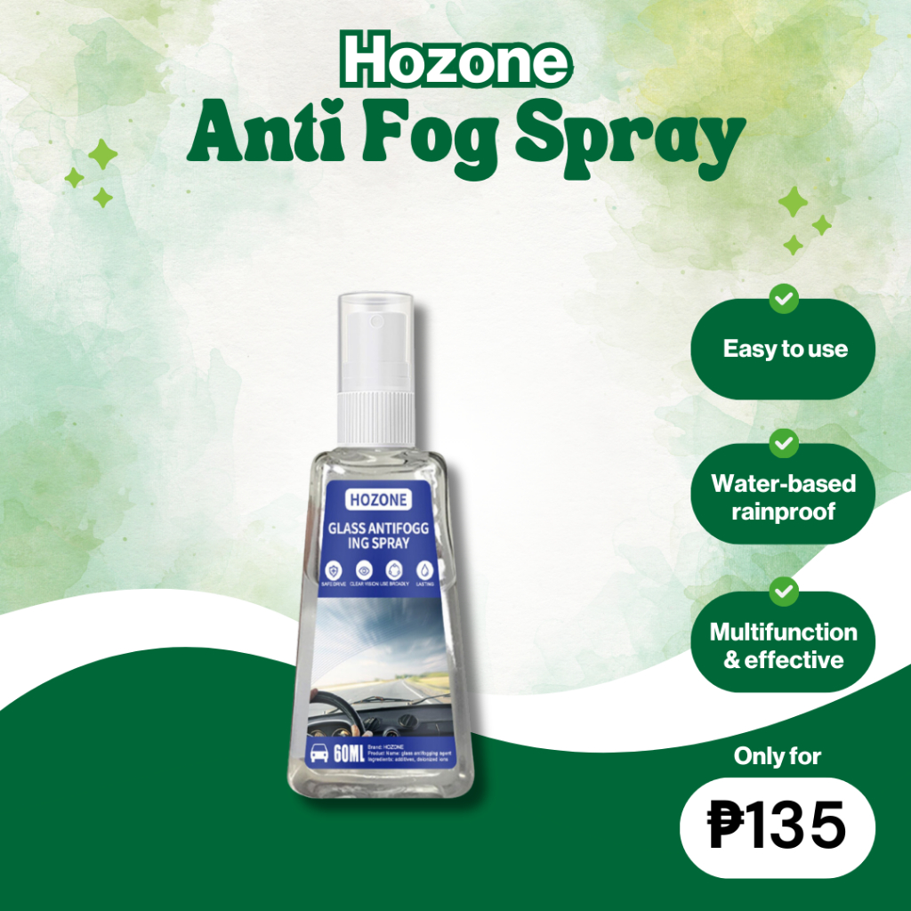 Original HOZONE ,60ml Anti-Fogging Spray for Glass Anti- Glare Defogger ...