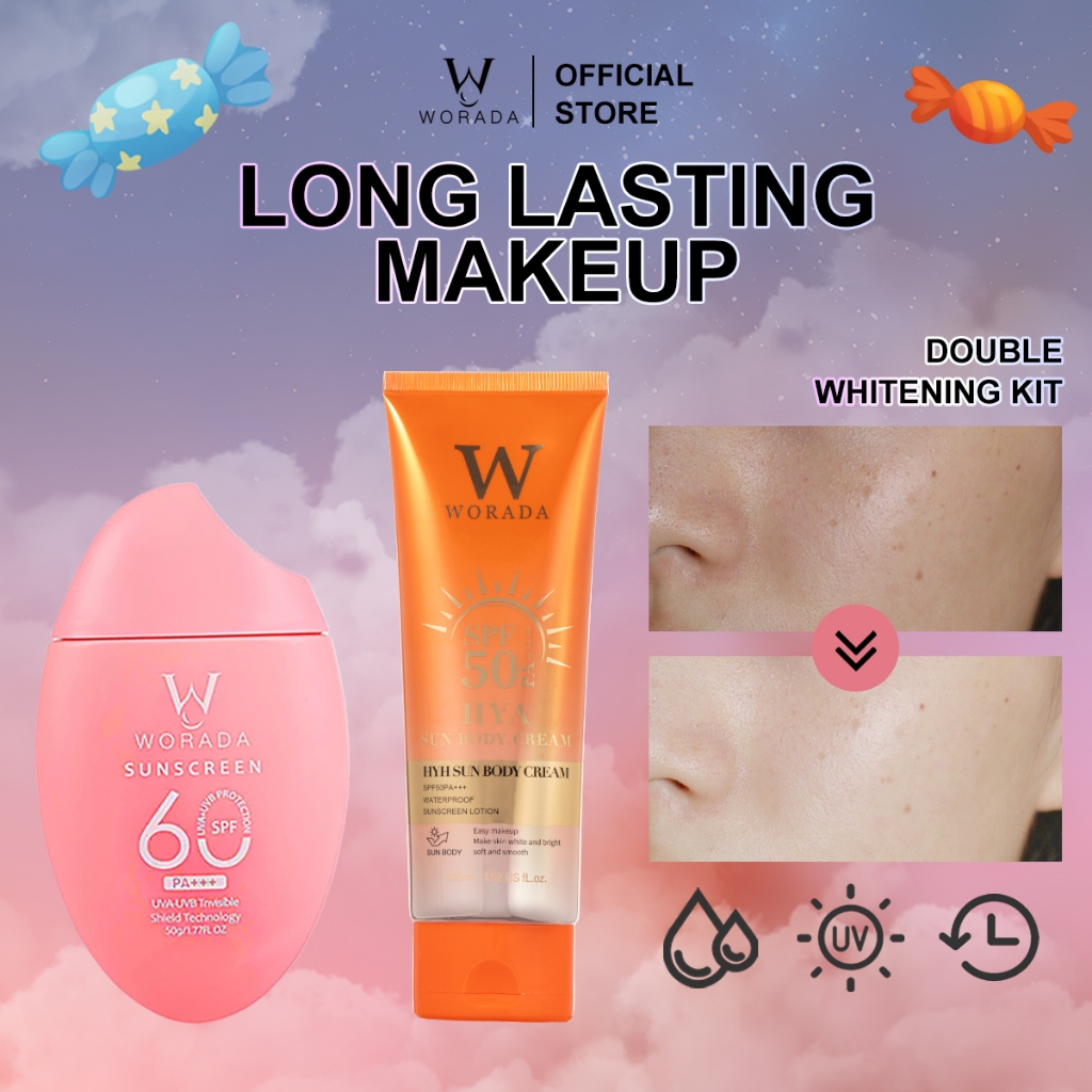 WORADA Sunscreen SPF60 Sunblock Whitening Cream and Body Sunscreen ...