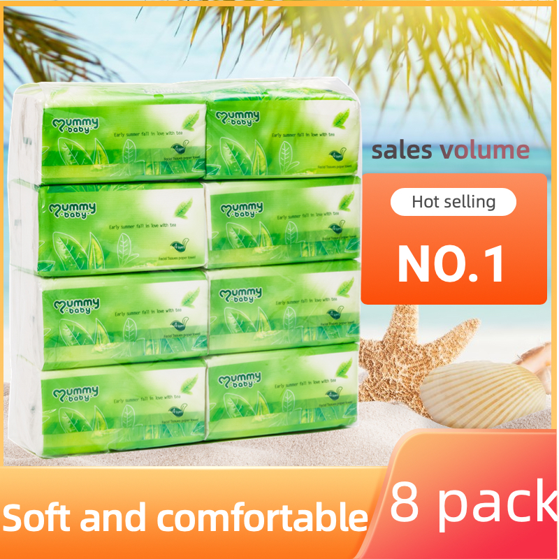 4Ply 8 packing Facial Tissue Disposable Paper Towels Tissue Paper#ct004 ...