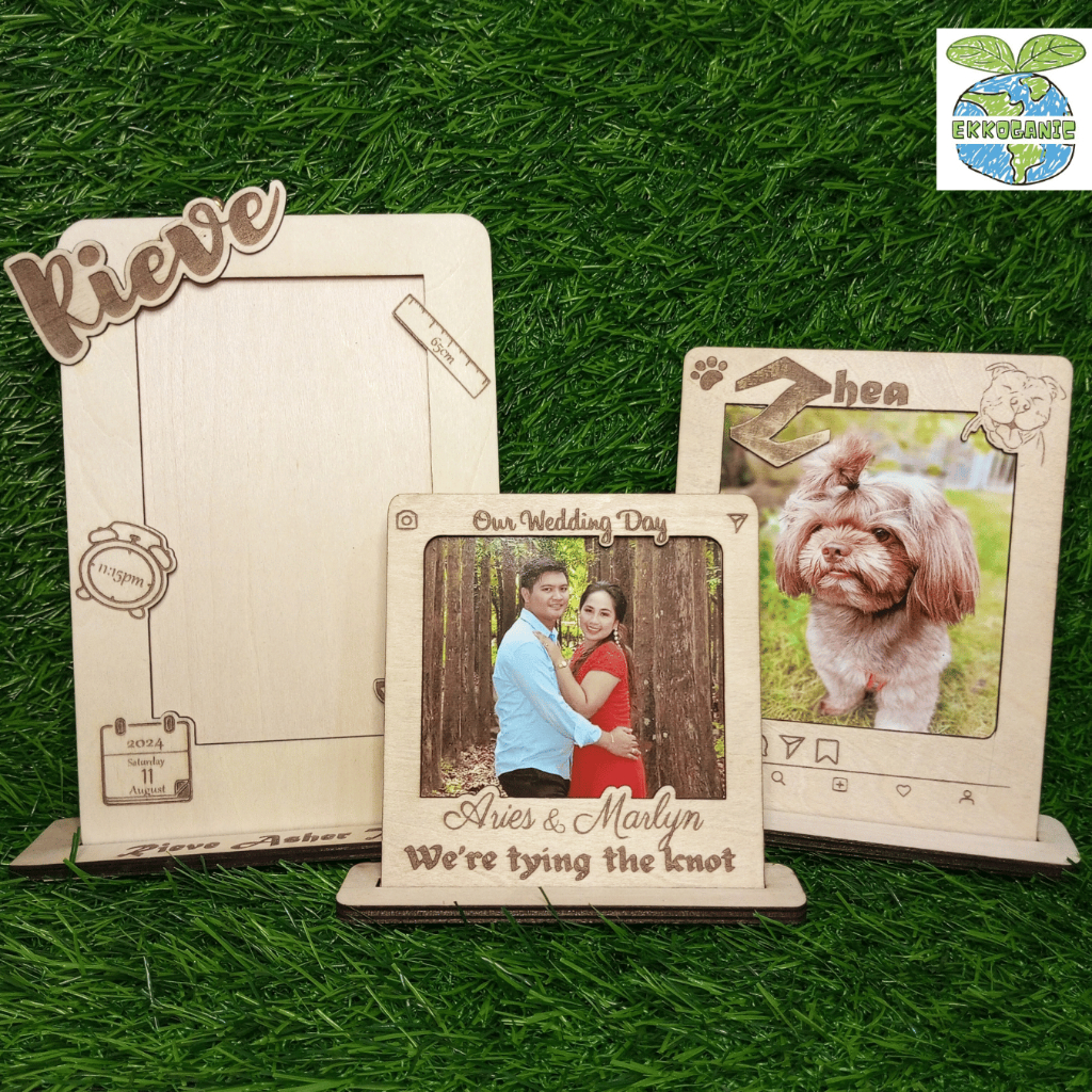 Personalized Wooden Picture Frame with Custom Name Engraving | Wooden ...