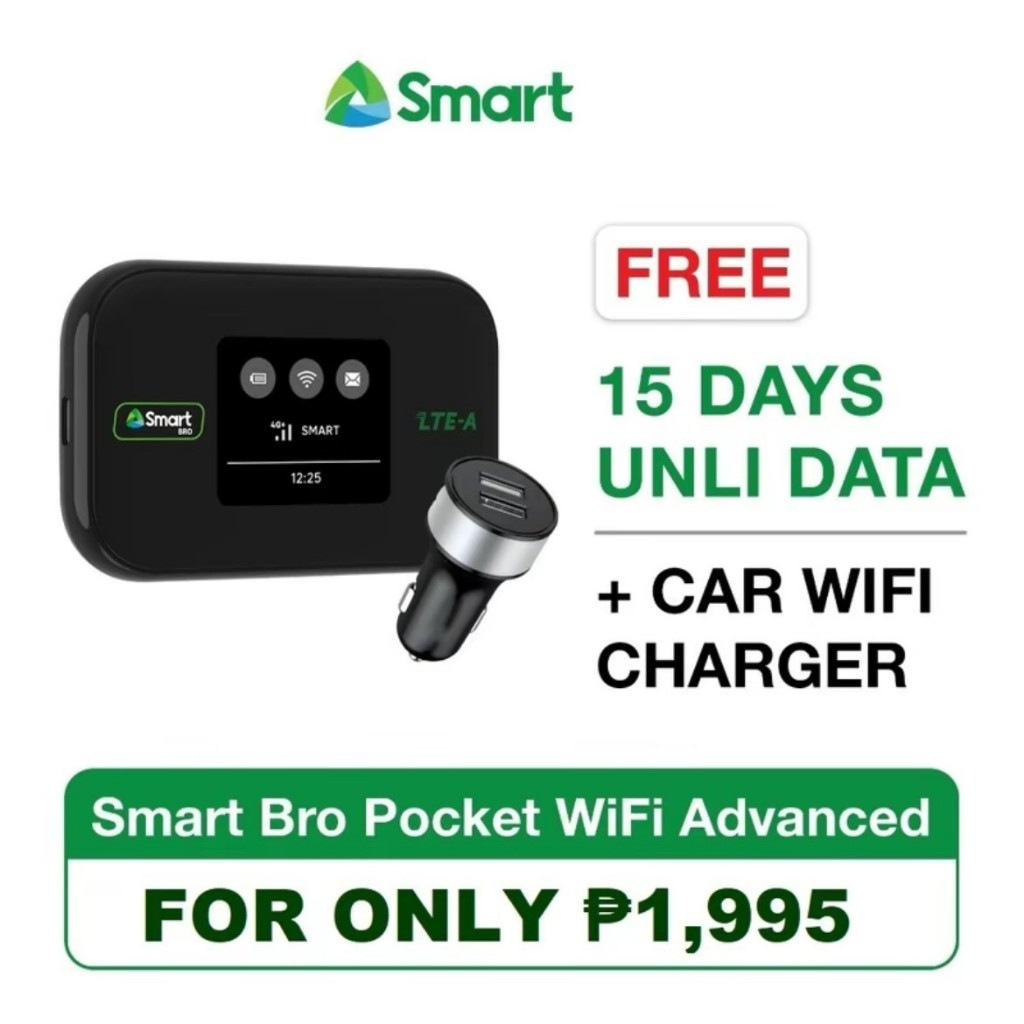 Smart Bro Pocket WiFi Advanced up to 150 MBPS | Shopee Philippines