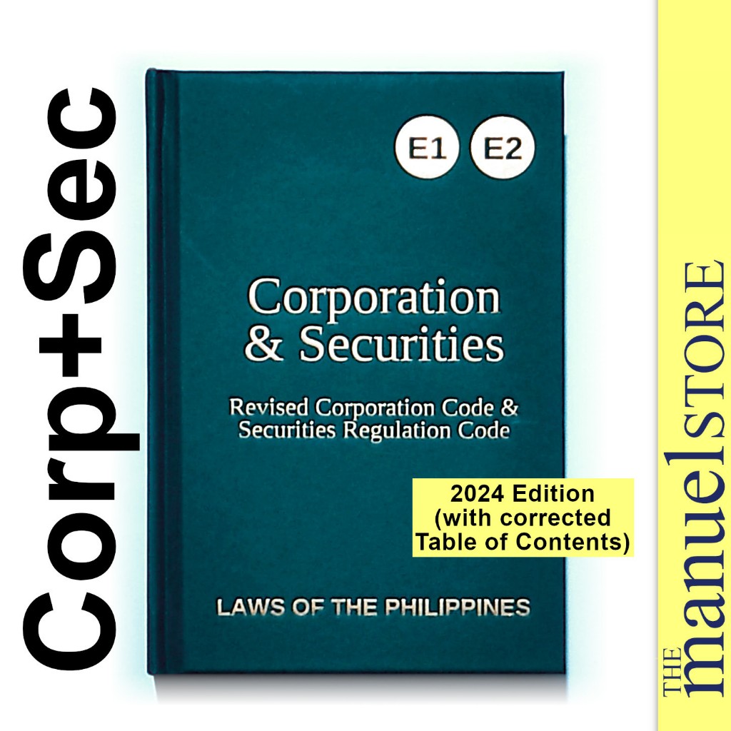 Pocket Codal (2024) Revised Corporation Code, Securities Regulation ...