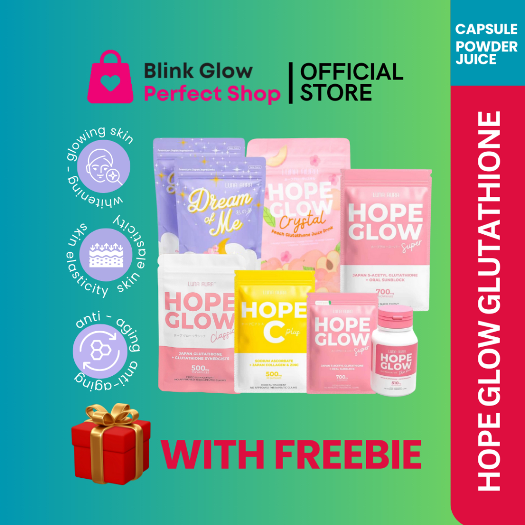 HOPE GLOW GLUTATHIONE AND VITAMIN C BY LUNA AURA BEAUTY SUPPLEMENT ...