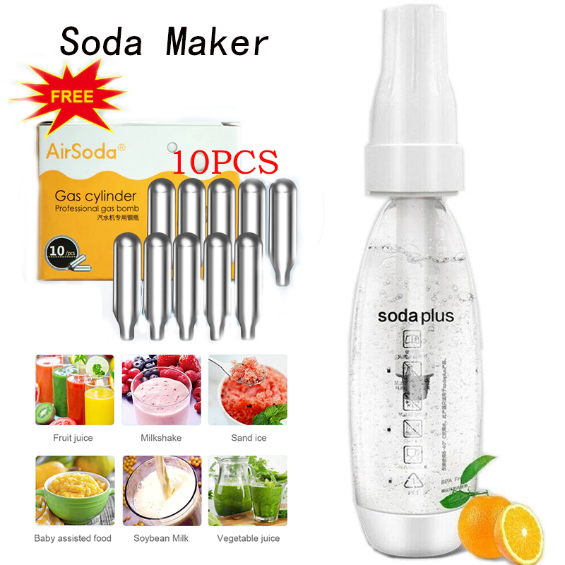 Portable Soda Maker Sodaplus Household 1L Sparkling Water Machines with CO2 Cylinder Machine Kit ...