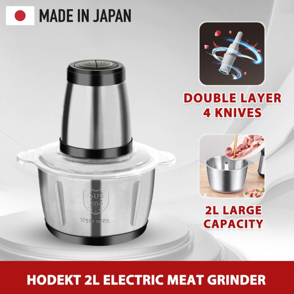 JAPANESE Electric Meat Grinder Multi Mincer Processor Stainless Steel ...