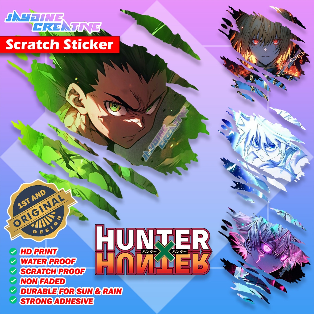 Hunter x Hunter Scratch Design Sticker Indoor Outdoor Vinyl Sticker ...