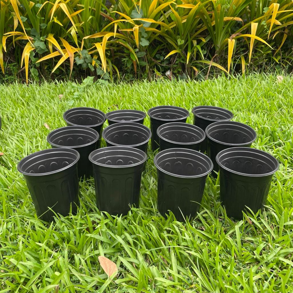LHK 12pcs Black (16cm-29cm) PVC Black Pots/high PVC Soft Pots Flower ...