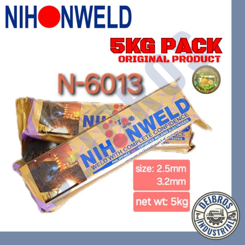NIHONWELD N-6013 Welding Rod 2.5mm & 3.2mm, 5kg/pack - High-Quality ...