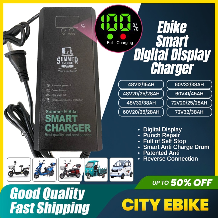 Intelligent Ebike Battery Charger Digital Display Charger 48v32ah ...