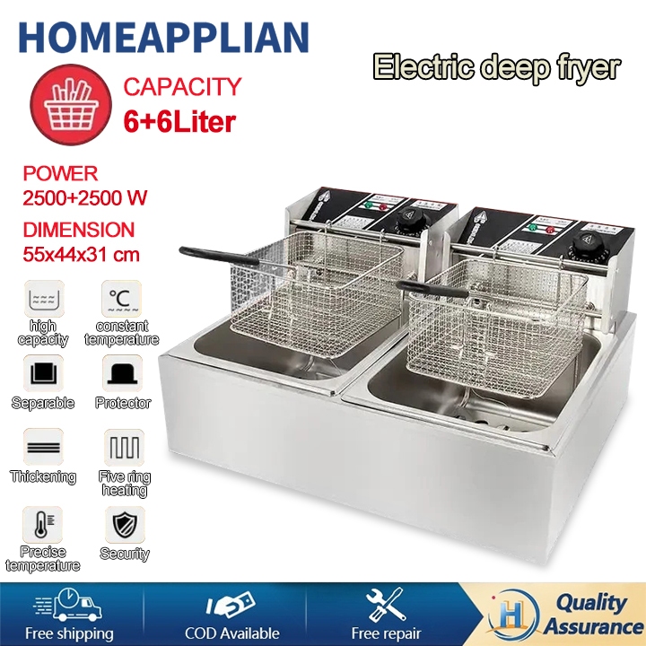 JF Electric deep fryers, 2 fryers,10+10 liter commercial deep fryers ...