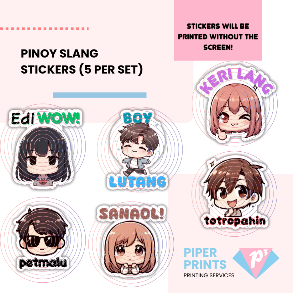 Funny Witty Pinoy Slang Stickers by P3 | Shopee Philippines