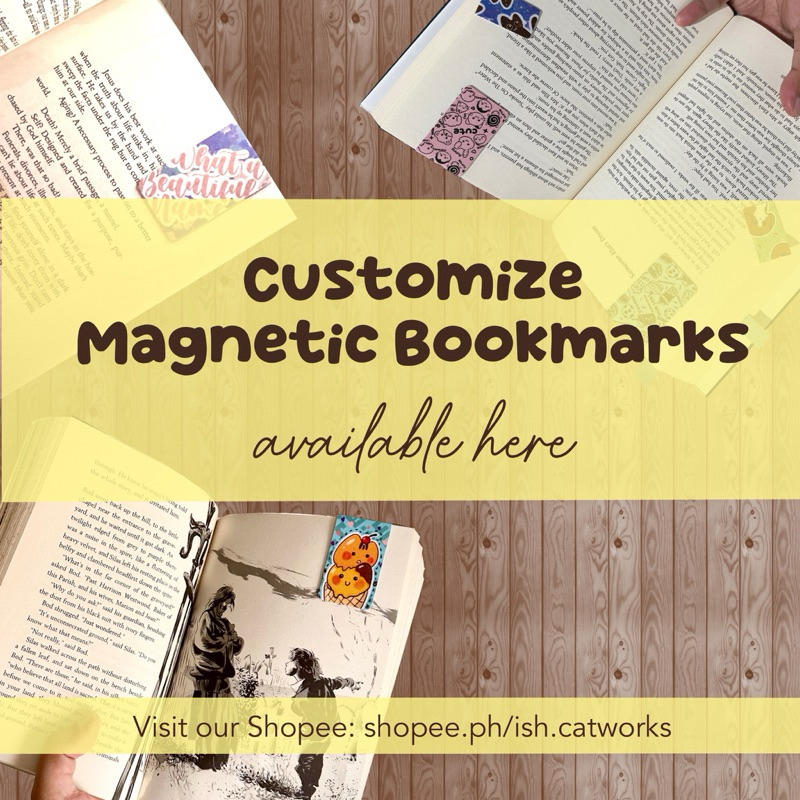 CUSTOMIZE (PERSONALIZE) MAGNETIC BOOKMARKS (Read Description) | Shopee ...