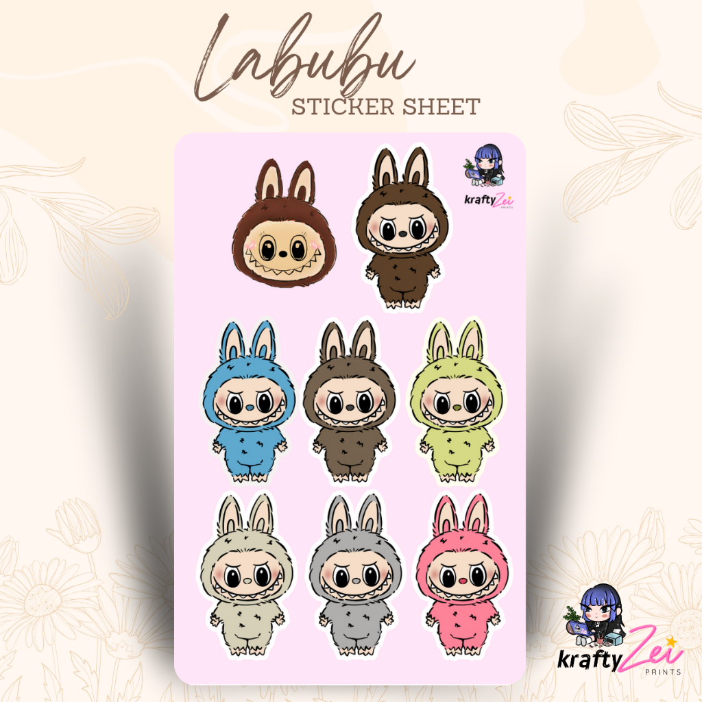 Labubu Sticker Sheet | Journal Sticker | Shopee Philippines