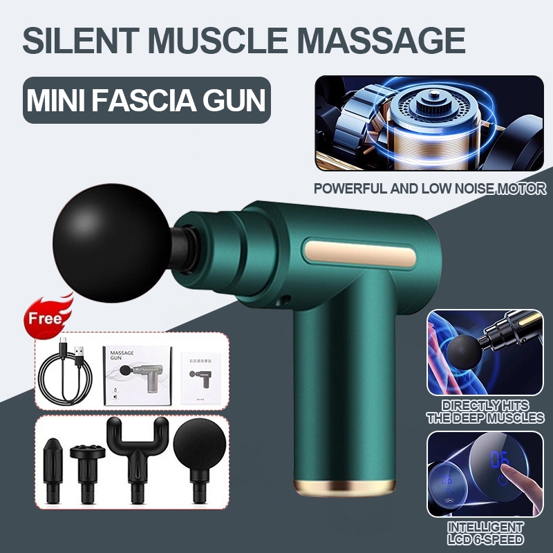 mini Fascia Gun Muscle Relaxation Massager Instrument Electric Massage ...
