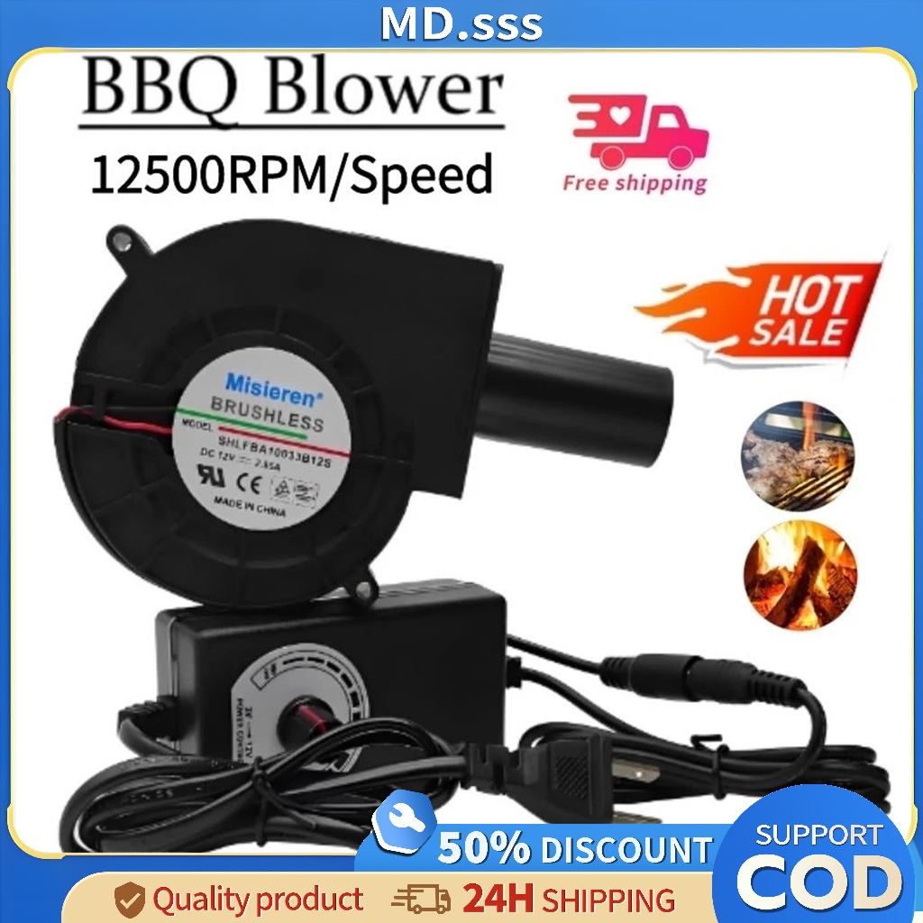 9733 BBQ Blower Fan Portable Blower DC 12V 12500 RPM Air Turbo Blower ...