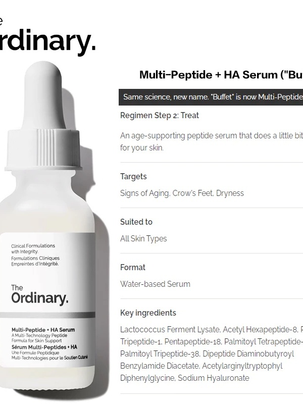 The Ordinary " Buffet " 30ML | Shopee Philippines