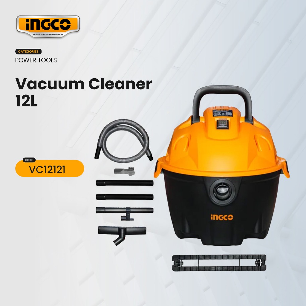 Ingco 1200W Wet & Dry Vacuum Cleaner 12L Capacity Household Floor ...