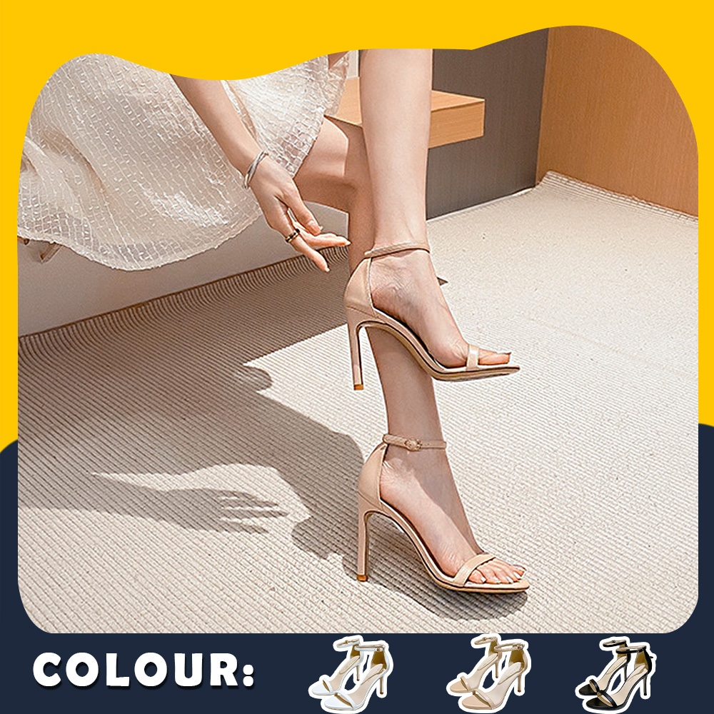9CM Stilettos Pointed Sandals For Women Strappy Wedding High Heels ...