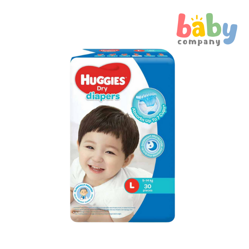 Huggies Dry Taped Diapers - Large, 30 pcs | Shopee Philippines