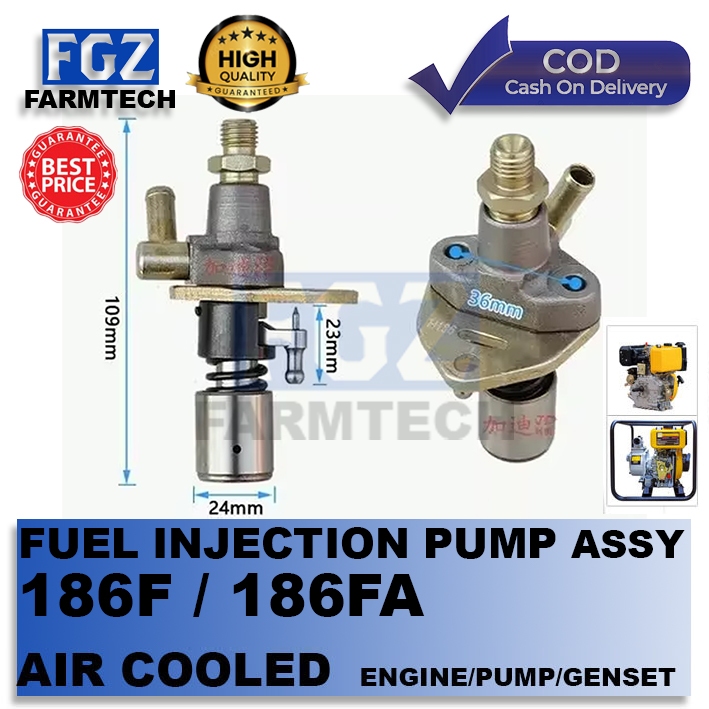 FUEL INJECTION PUMP ASSEMBLY 186F for AIR COOLED diesel engine 10HP ...