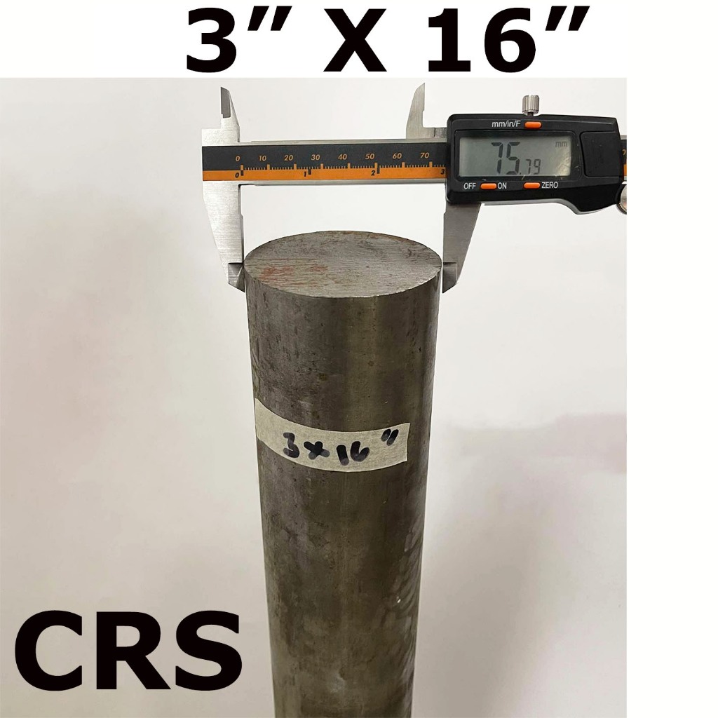 CRS SHAFTING 3" X 16" COLD ROLLED STEEL CR SHAFTING ROUND BAR === 3" X ...