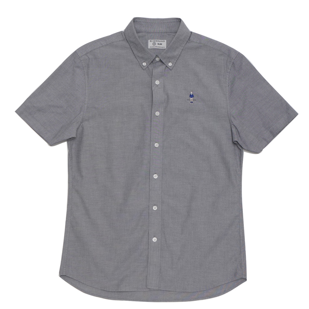 GIORDANO Men's Classic Man Short Sleeves Oxford Shirt (01044243) - 24 ...
