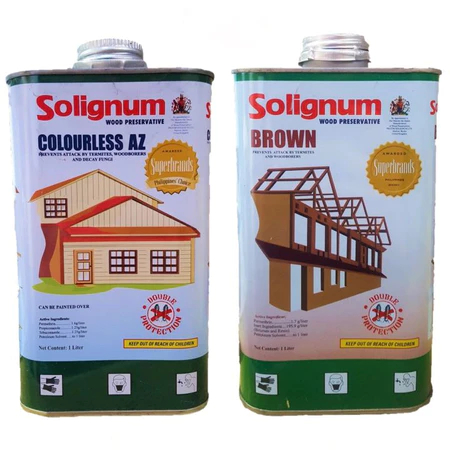 1000ml Solignum Wood Preservative Brown or Colourless AZ 1 Liter ...