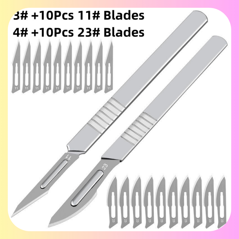 Surgical Scalpel Blades With Handle Carbon Steel Scalpel Medical Knife ...
