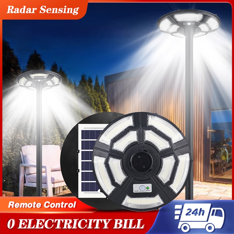 300000W solar street light UFO solar light IP67 outdoor waterproof solar led light with sense ...