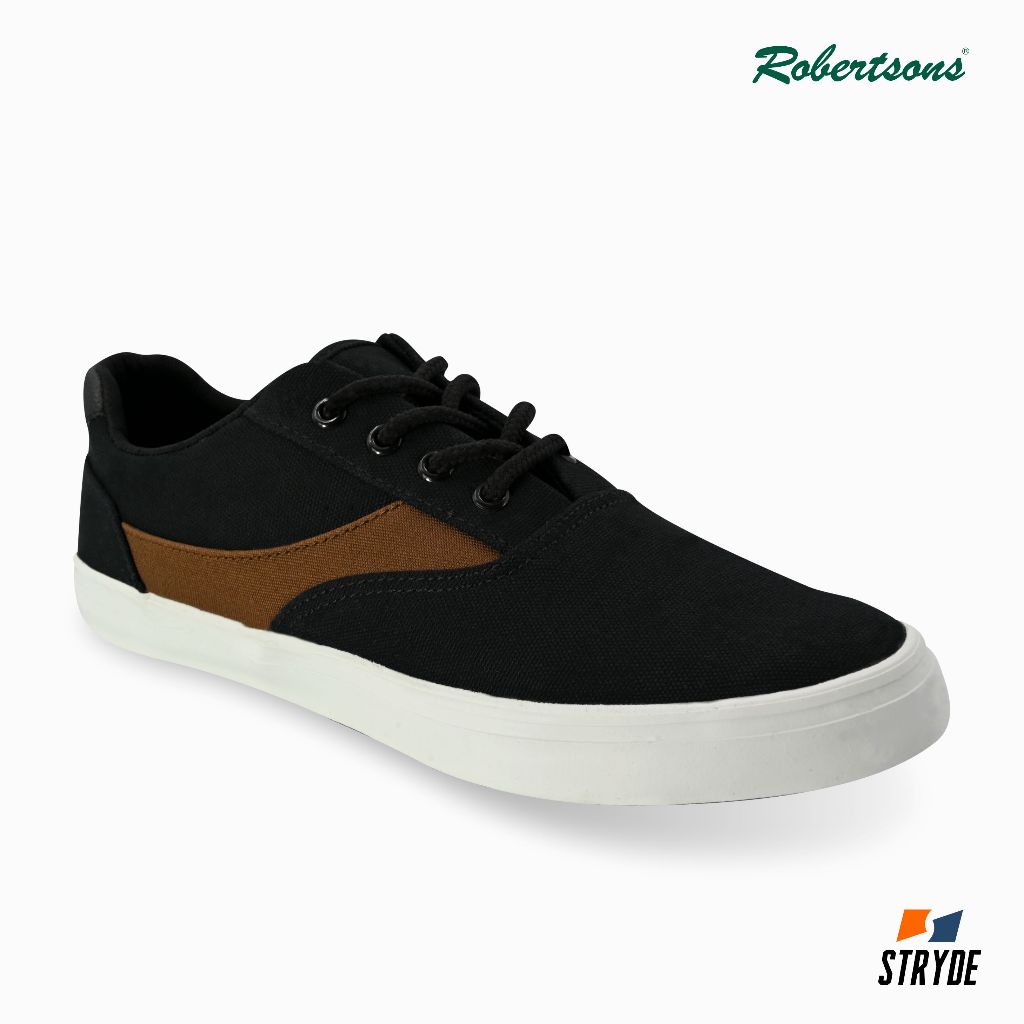 Robertsons Canvas Men's Shoes Hiro Black brown | Shopee Philippines