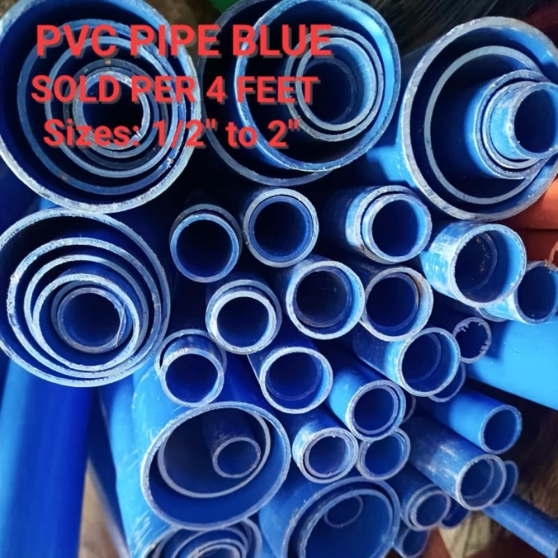 (4 FEET) BIOPIPE PVC BLUE PIPE | S-8 SOLD PER 4 FEET | (1 QUANTITY = 4 ...