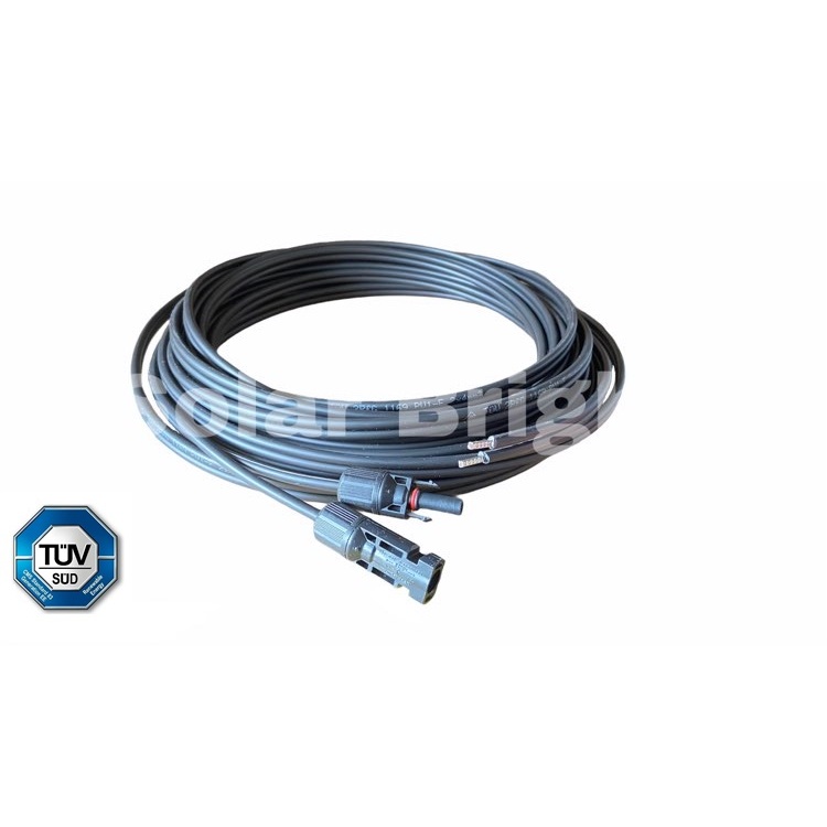 20 Meters 4mm2 Solar PV Cable With MC4 twin-core DC Power Solar cable ...