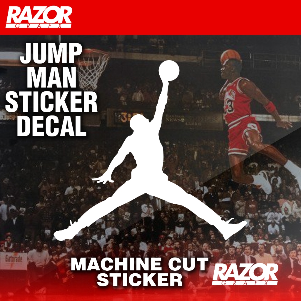 Jump Man Jordan MJ 23 - Sticker Decal for vehicles | Shopee Philippines