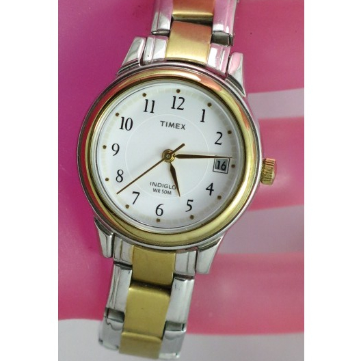 U89:Original TIMEX Indiglo Analog Watch for Women from USA-Two Tone ...