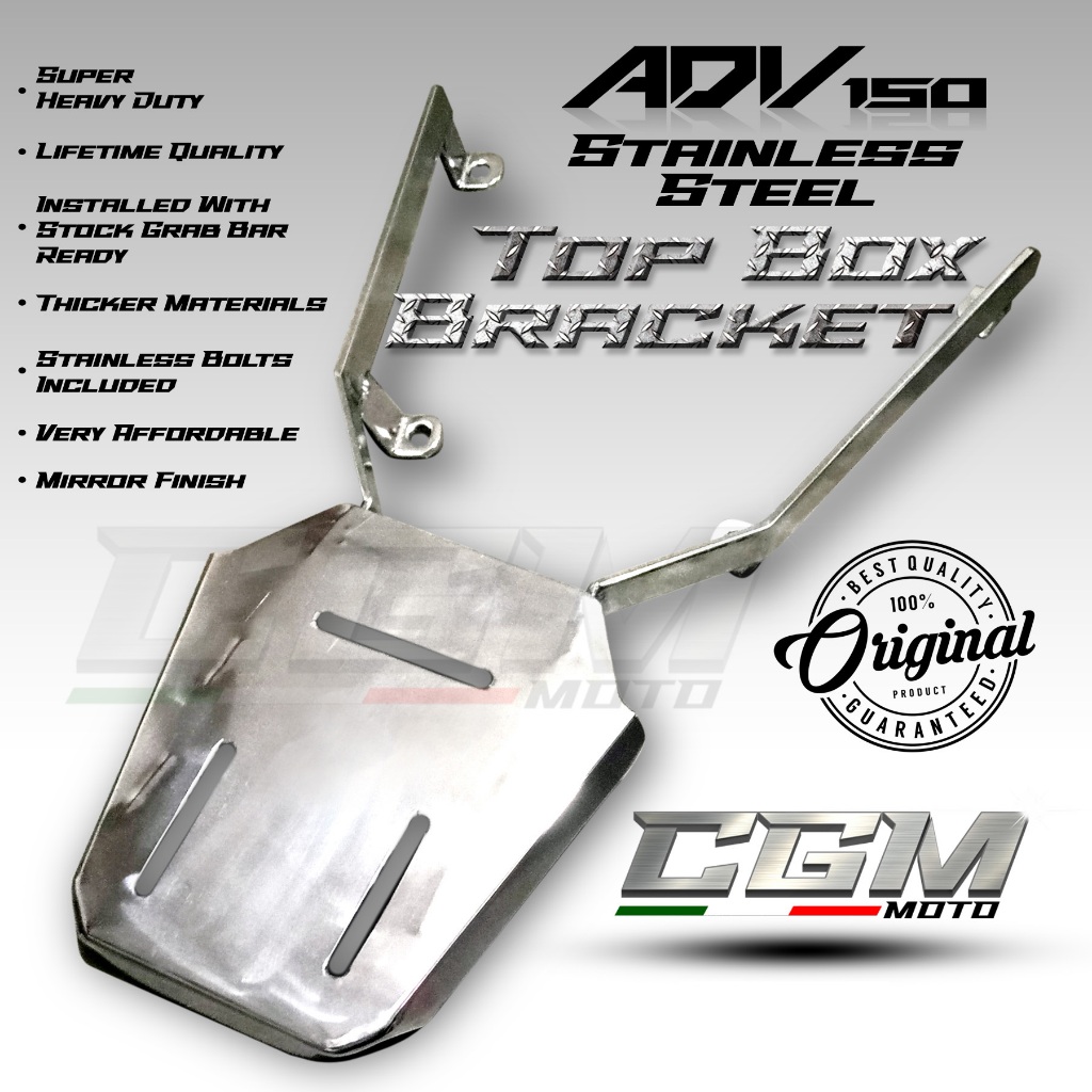 ADV 150 /160 TOP BOX BRACKET STAINLESS STEEL TOP BOX BRACKET W/HANDLE ...