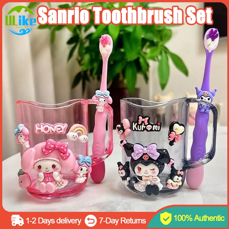 New Sanrio Ins Style Cute Toothbrush Kids Toothbrush Cup Set Wash Set ...