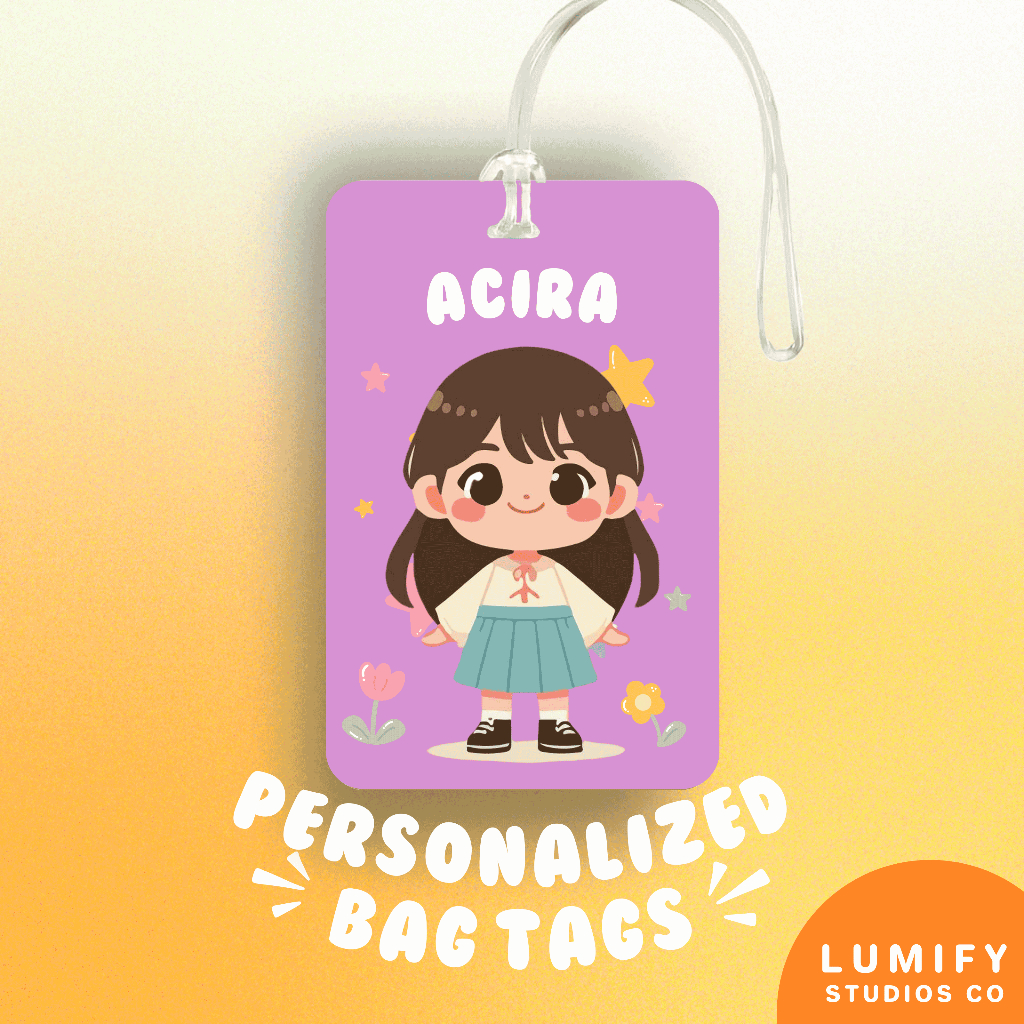 Customized Bag Tags | For Kids Girl or Boy | ATM Card Size | PVC Tag ...