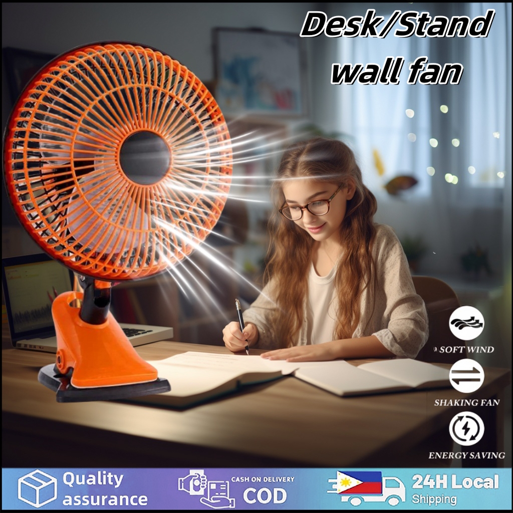 Portable Desktop Clip Fan rotating sleep mini electric wall fan Clover ...
