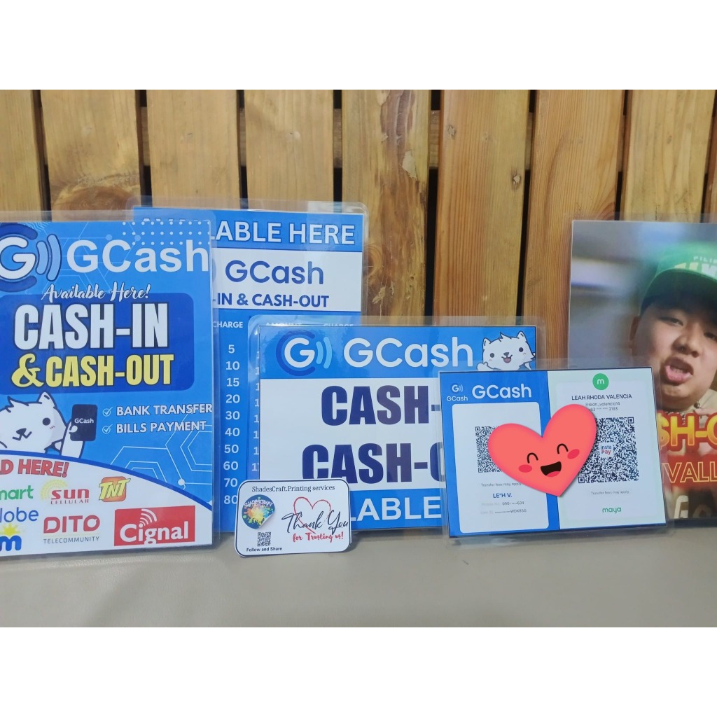 FREE LAYOUT Laminated Signage GCash Maya LOAD DITO A4 A5 Size | Shopee ...