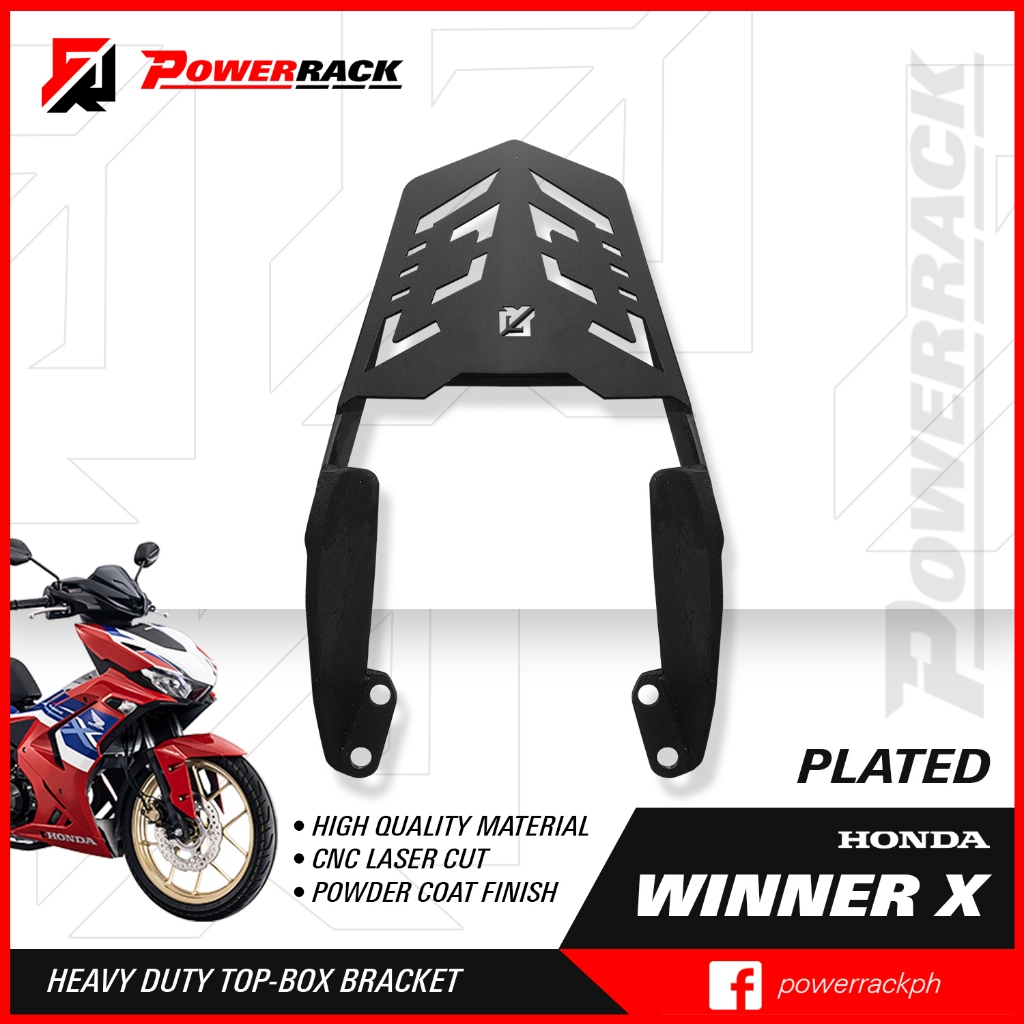 HONDA WINNER X 150 STAY GRAB / TOPBOX BRACKET / BLACK POWDER COATED ...