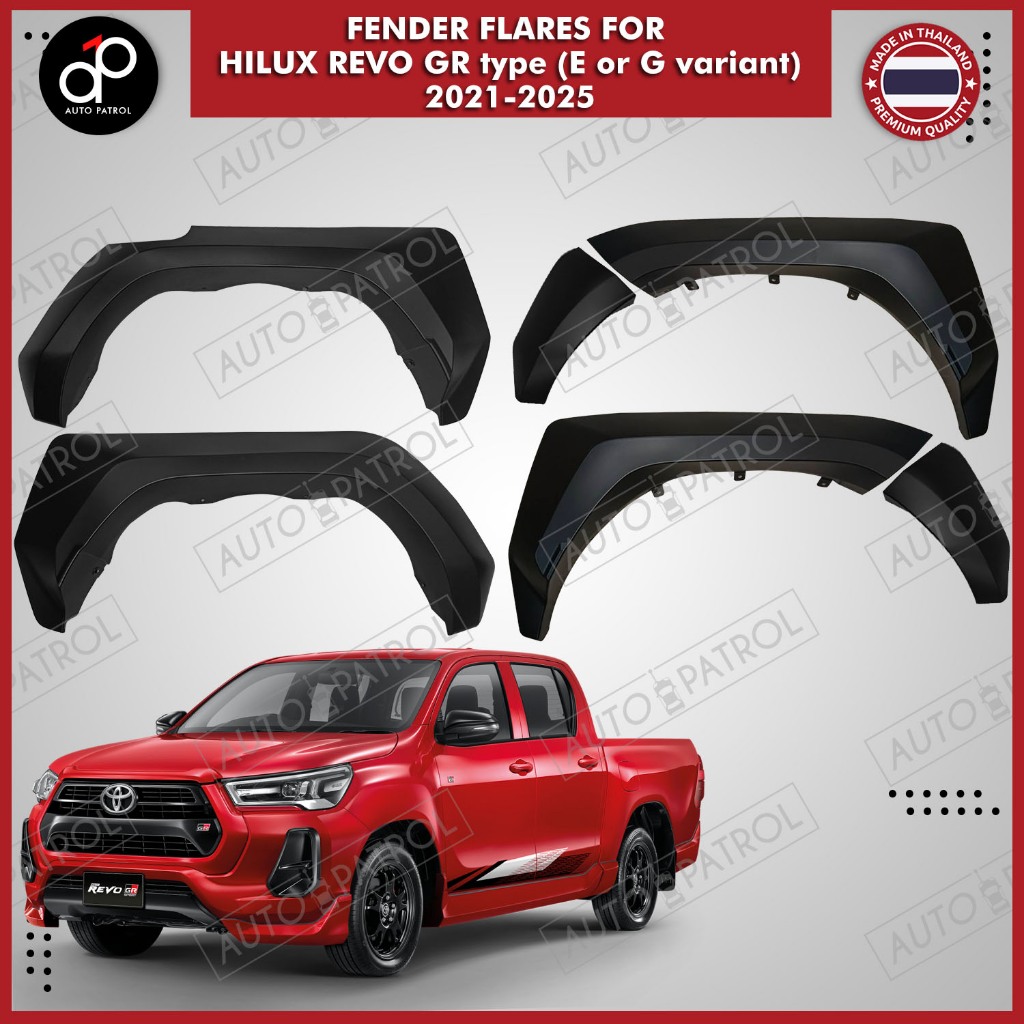 FENDER FLARES FOR HILUX REVO GR type (E or G variant) 2021-2025 ...