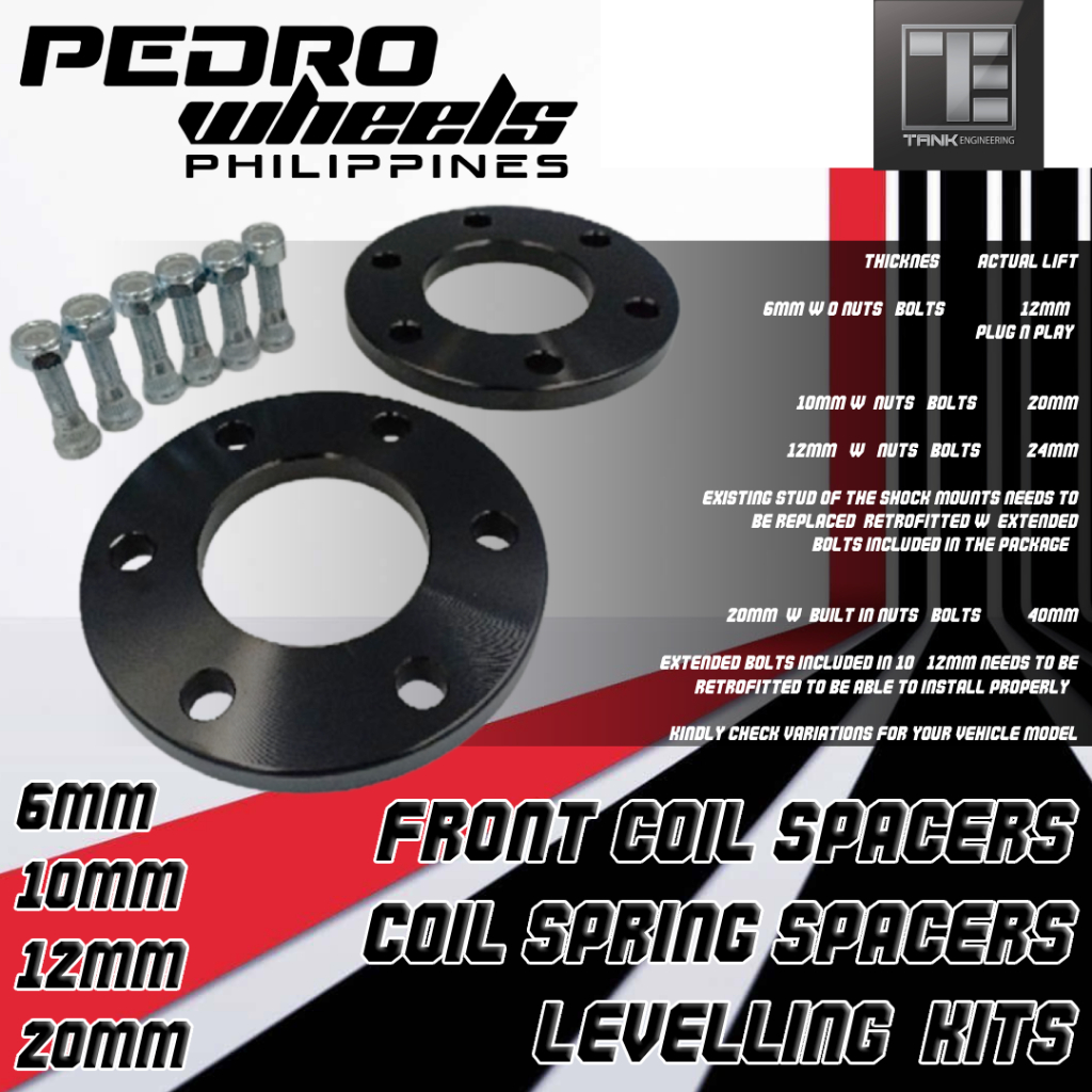 Tank Front Coil Spacers Coil Spring Spacers Levelling Kits 6mm 10mm ...