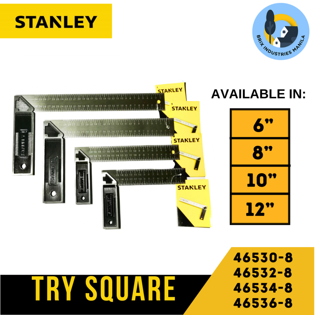 Stanley Try Square 6" 8" 10" 12" Professional Try-Square | Shopee ...