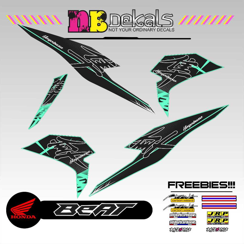 BEAT V3 HAYABUSA DESIGN DECALS | Shopee Philippines