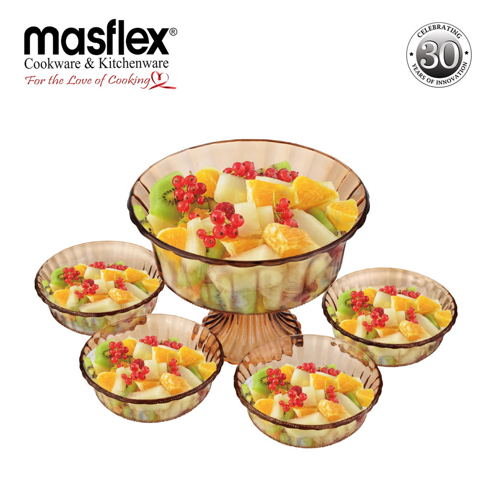 Masflex 5 Piece Amber Salad Bowl Set | Shopee Philippines