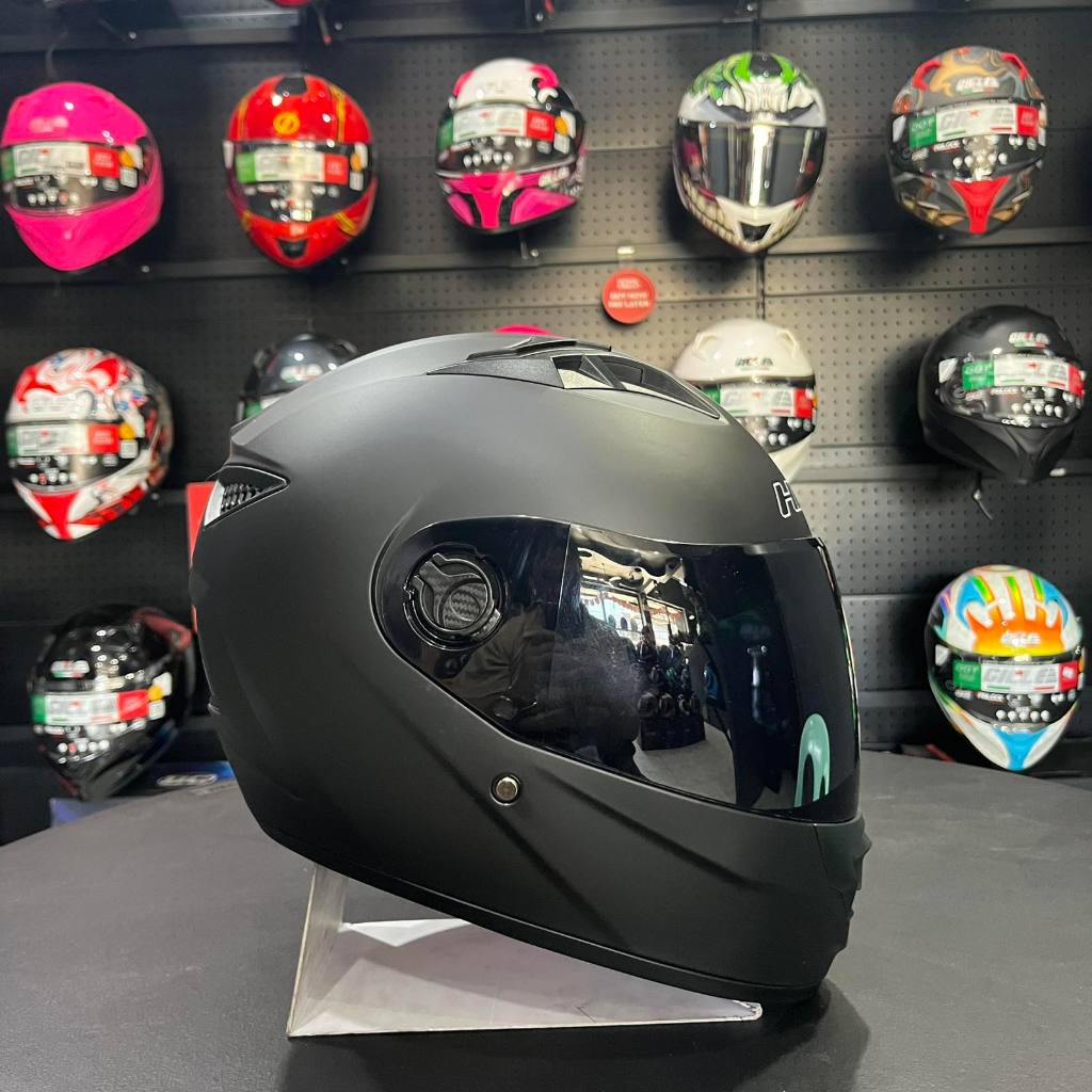 HNJ 855 Full Face Single Visor Motorcycle Single Smoke Lens Helmets ...