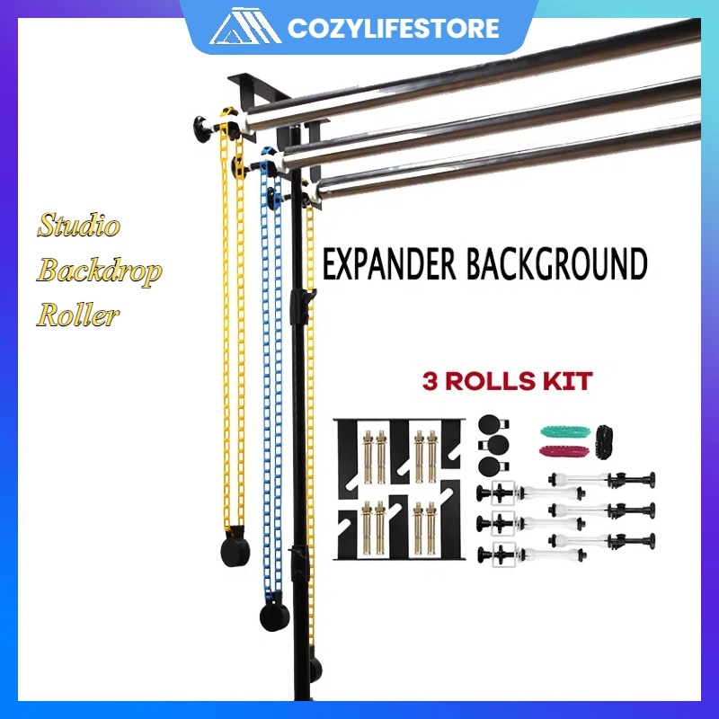 Photo Studio Backdrop Roller Wall Mount Mounting Manual Control ...