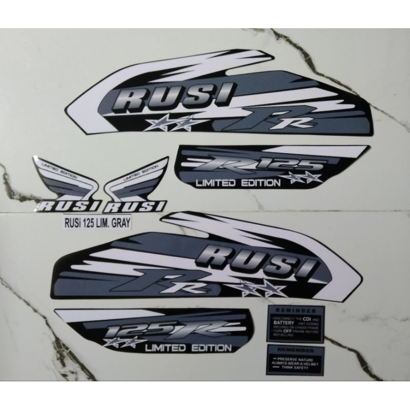 Rusi 125 limited edition decals w free random stickers | Shopee Philippines