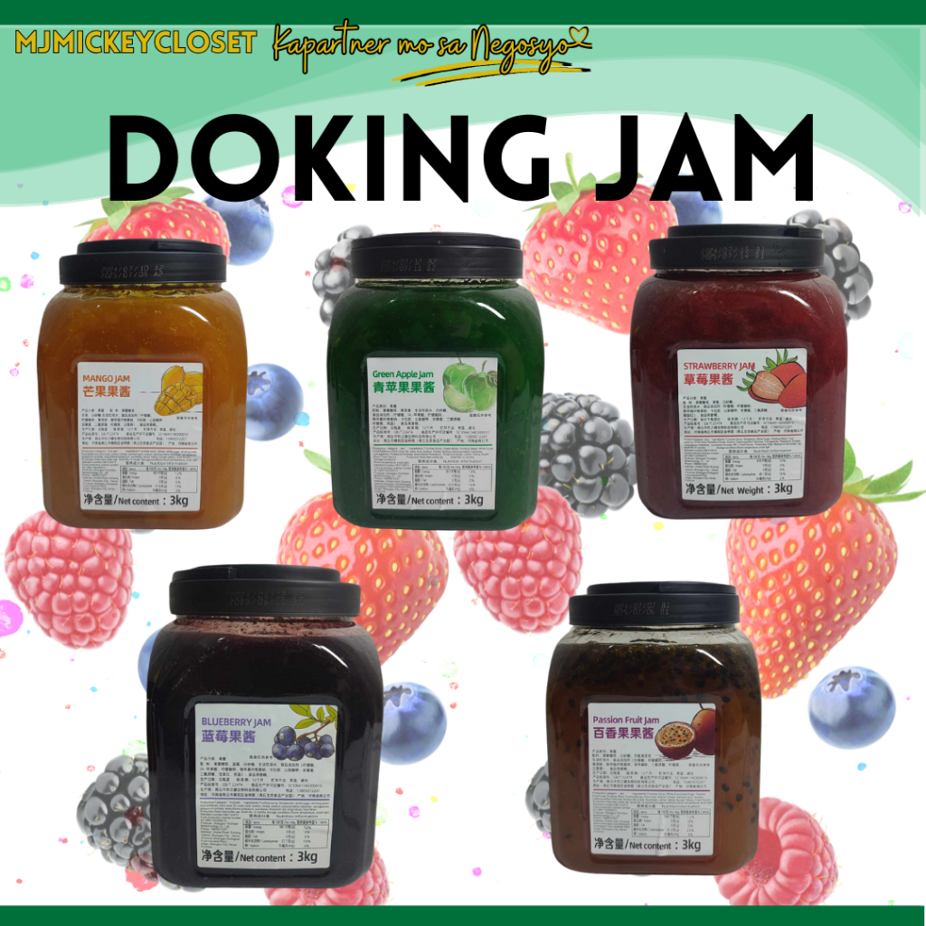Doking Jam 3kg Blueberry Mango Strawberry Passion Fruit Kiwi Milktea ...