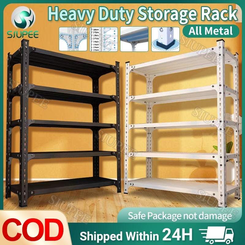 120×40×200 All Metal Rack Heavy Duty 4/5/6 Layer Steel Rack Organizer ...